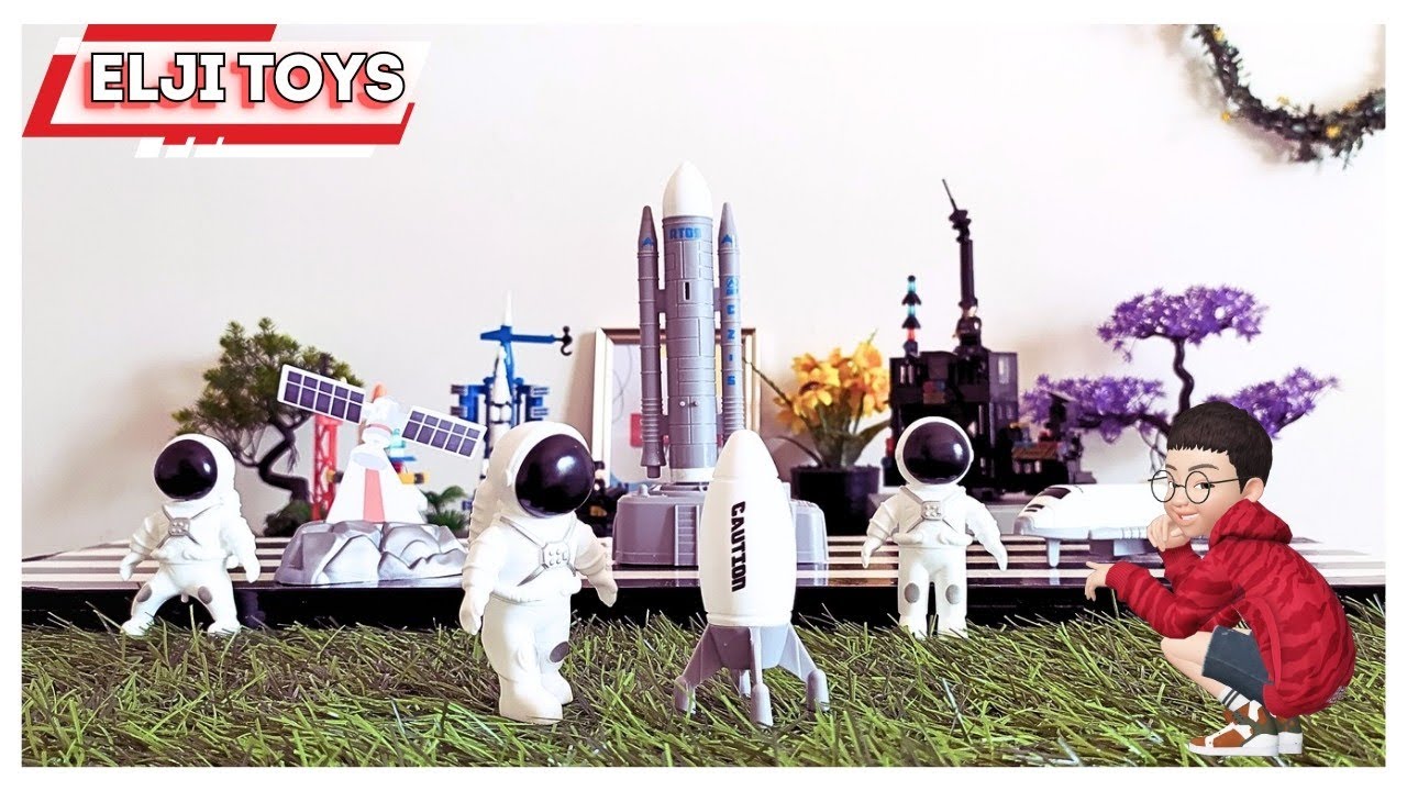 Astronaut, Rocket, Space Shuttle || Unboxing Dan Review Mainan Elji ...