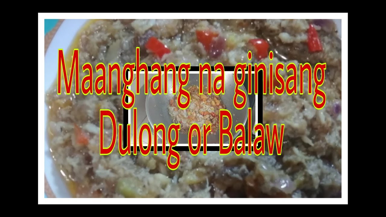 Maanghang na ginisang Dulong or Balaw(Bicol)/Nhet Ellacanao - YouTube