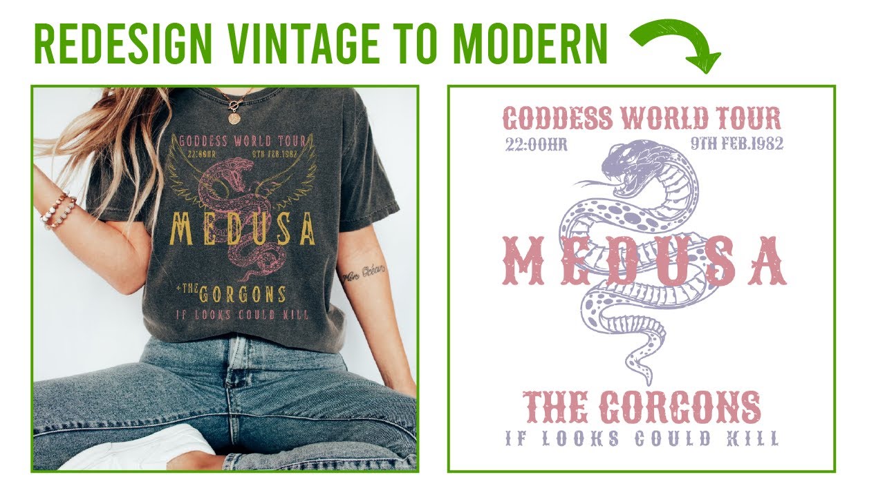 Best selling Medusa t shirt design for POD - YouTube