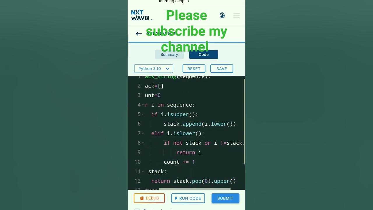 Python IDP SET 3 LEVEL 1 CCBP Nxtwave #viral #coding #shots #youtubeshorts #nxtwaveccbp4 - YouTube