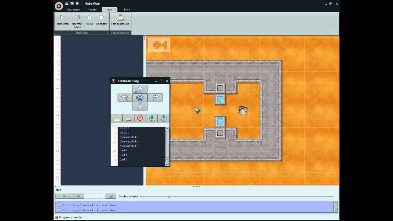 Roboter programmieren mit RoboMind - YouTube