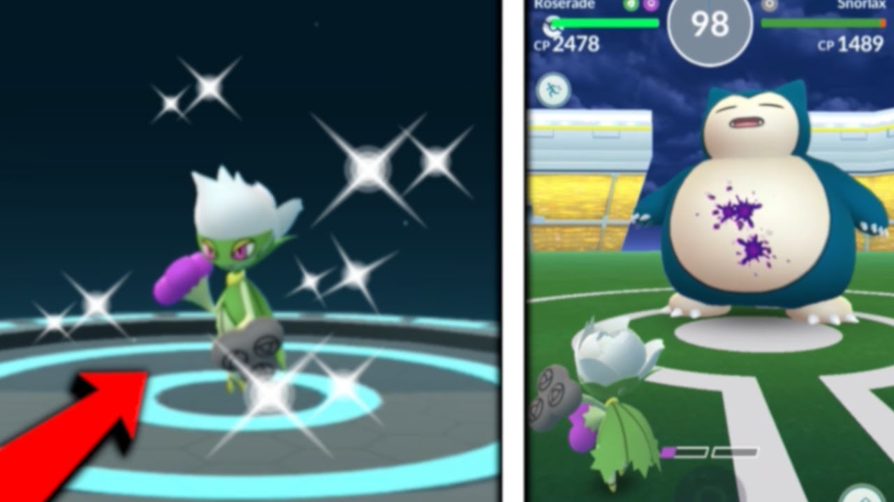 SHINY ROSERADE! EWOLUCJA I TEST W GYMIE! SINNOH STONE! POKEMON GO PL ...