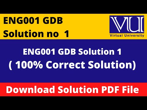 ENG001 GDB 1 Solution Fall 2022 || Download in PDF - YouTube