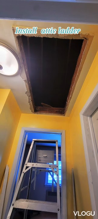 Install attic ladder. - YouTube