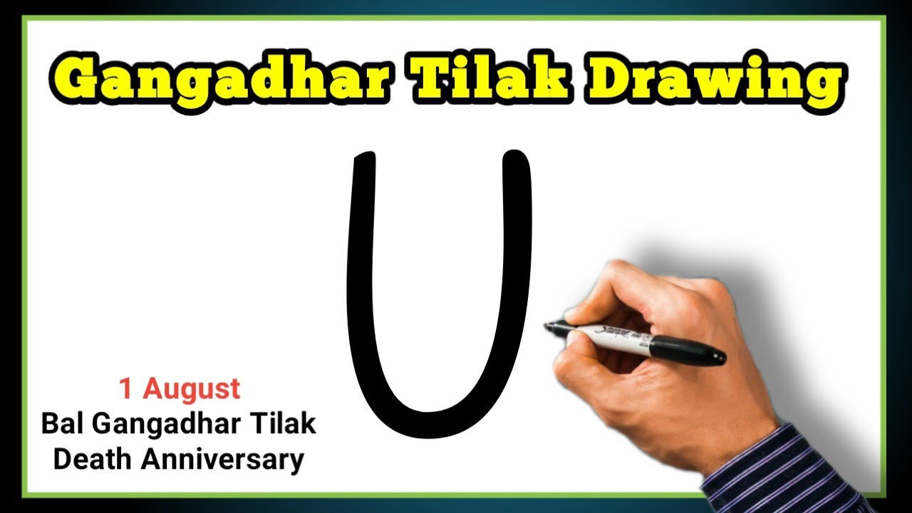 Lokmanya Tilak Drawing | Bal Gangadhar Tilak Drawing | Freedom Fighter ...