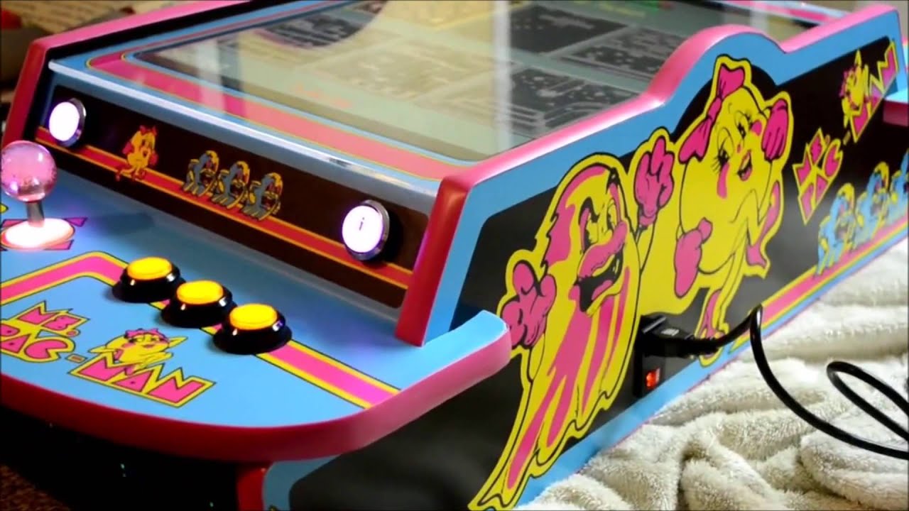 Little Ms Pac Man Portable Cocktail Arcade Game - YouTube