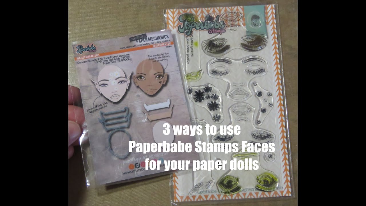 3 Ways to Use Paperbabe Stamps Paper Doll Faces - YouTube