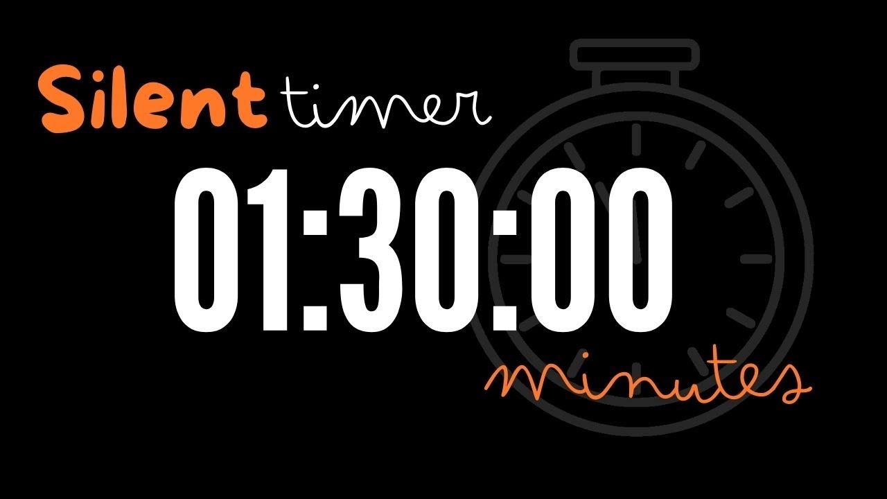 1 Hours 30 Minute Timer: Silent Countdown for Focus and Productivity ...