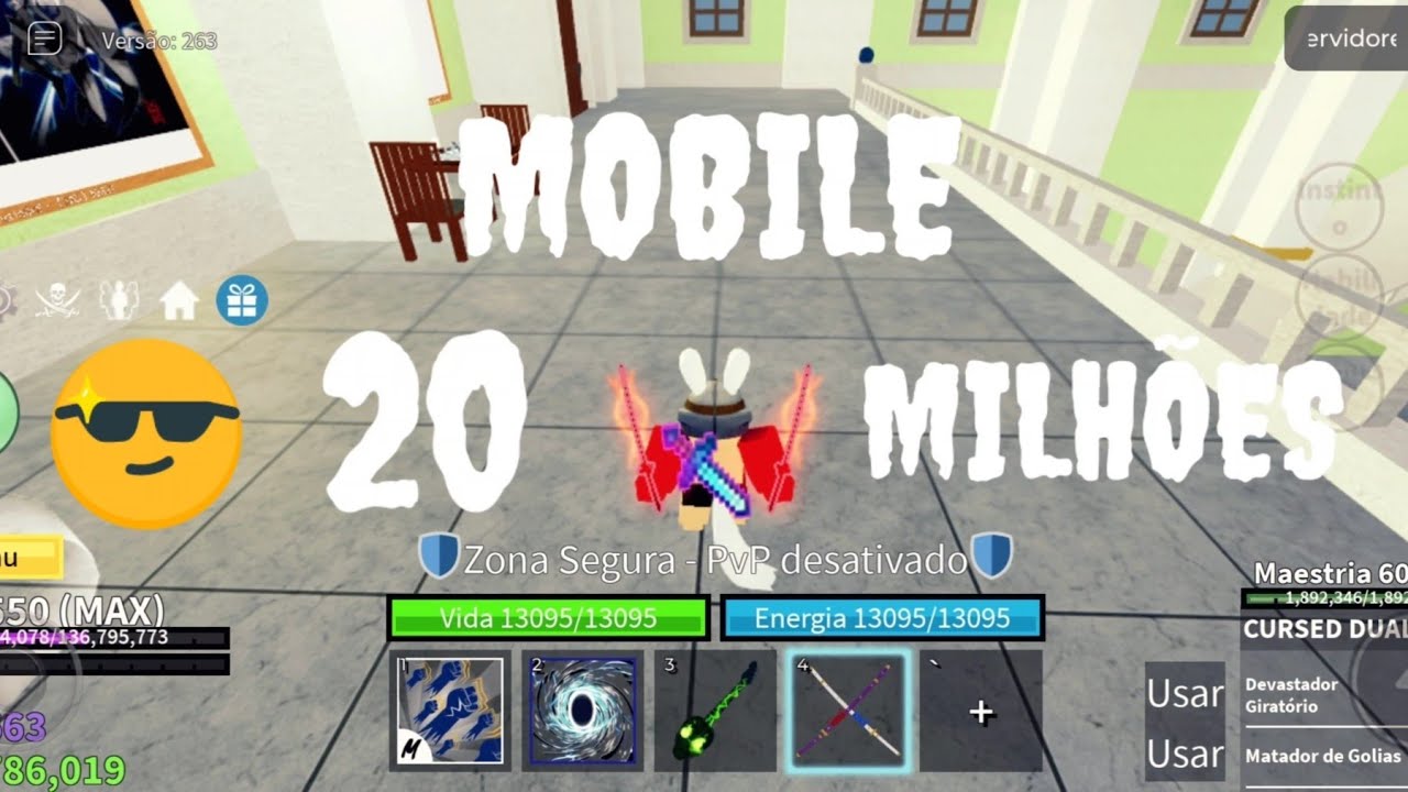 Pegando 20mi no mobile, BLOX FRUITS. - YouTube