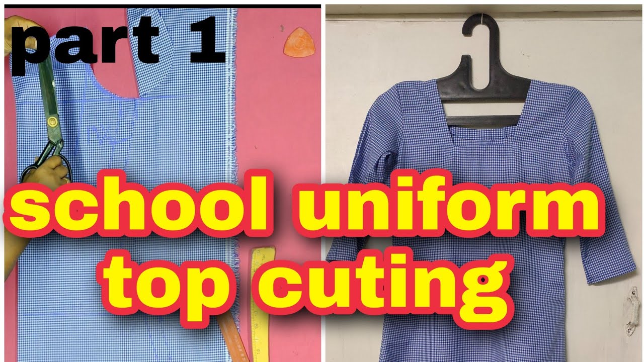 School uniform top cuting // സ്കൂൾ യൂണിഫോം ടോപ് കട്ടിങ് - YouTube