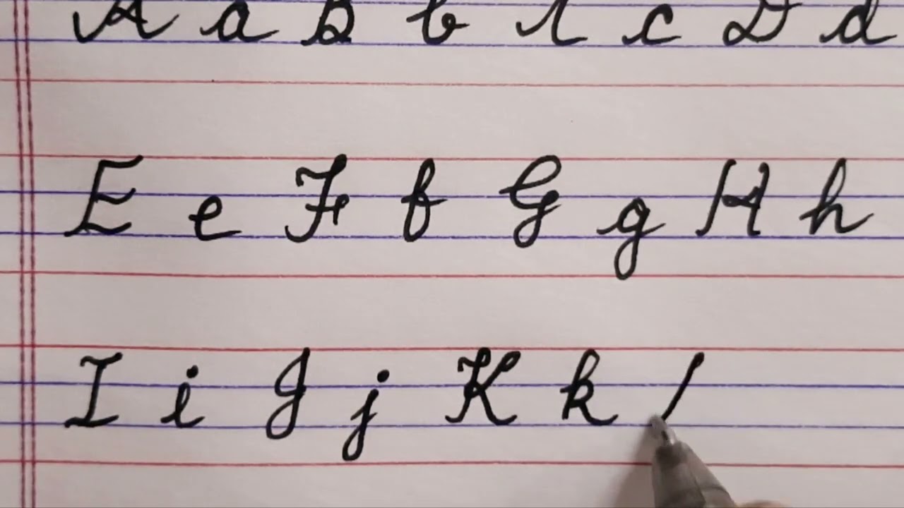 English Handwriting Capital with small letters writing// A to Z. - YouTube