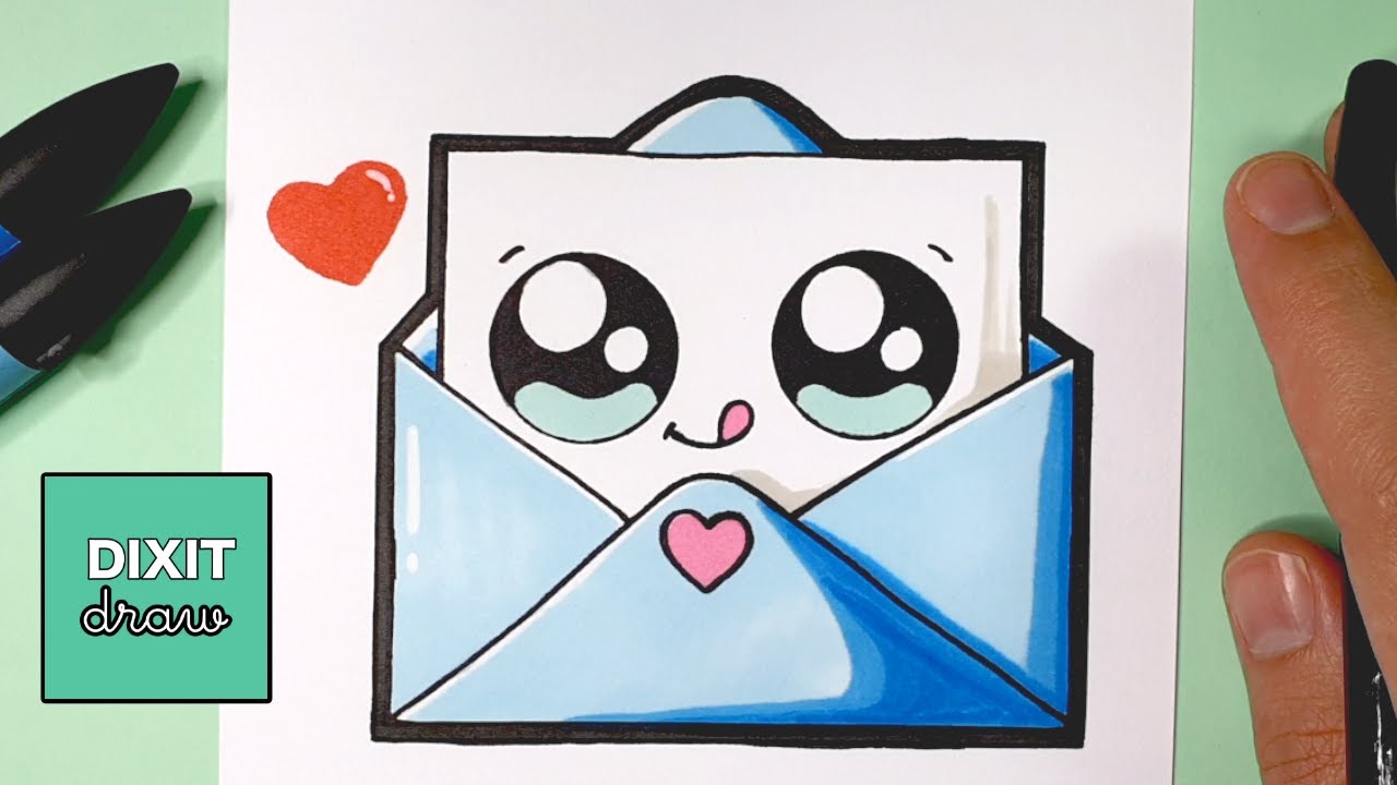 WIE ZEICHNET MAN EINEN KAWAII BRIEFUMSCHLAG FÜR ANFÄNGER - ZEICHNEN ...