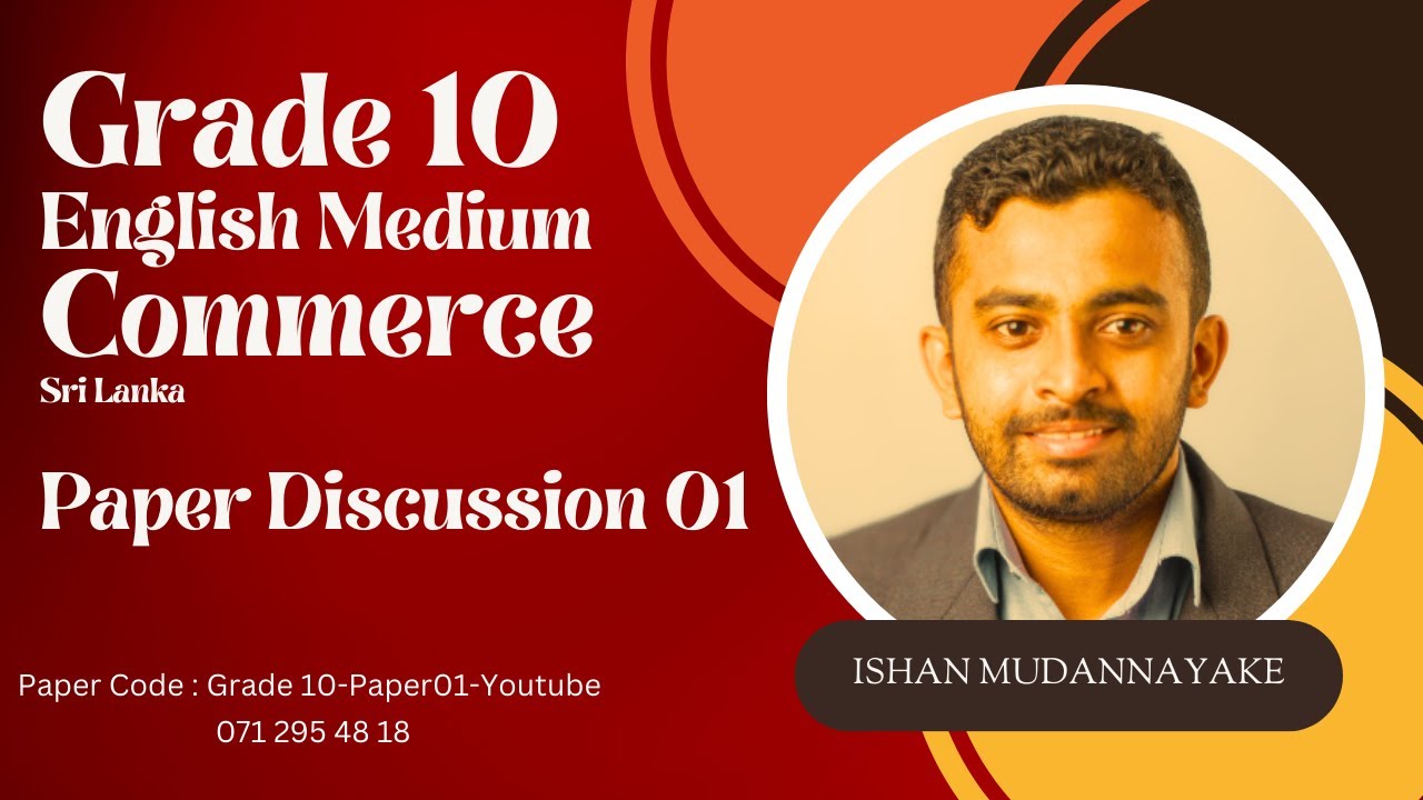 Grade 10 - Commerce English Medium- Paper Discussion 01 # Ishan ...