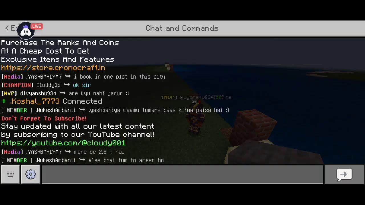 Minecraft Public Smp 🔥 Crono Craft Network/24/7 Server /@CloUdy #NOTGAMERFLEET - YouTube