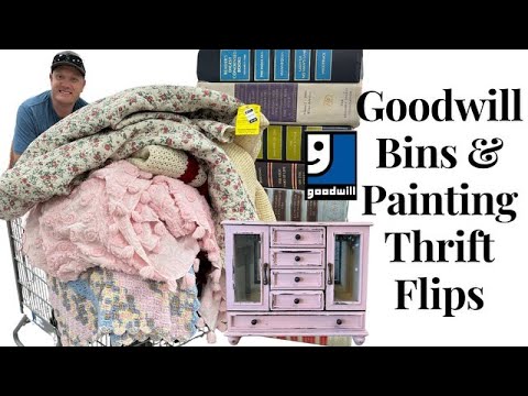 Thrifting Cottage Decor At The Goodwill Bins and Painting Thrift Flips ...