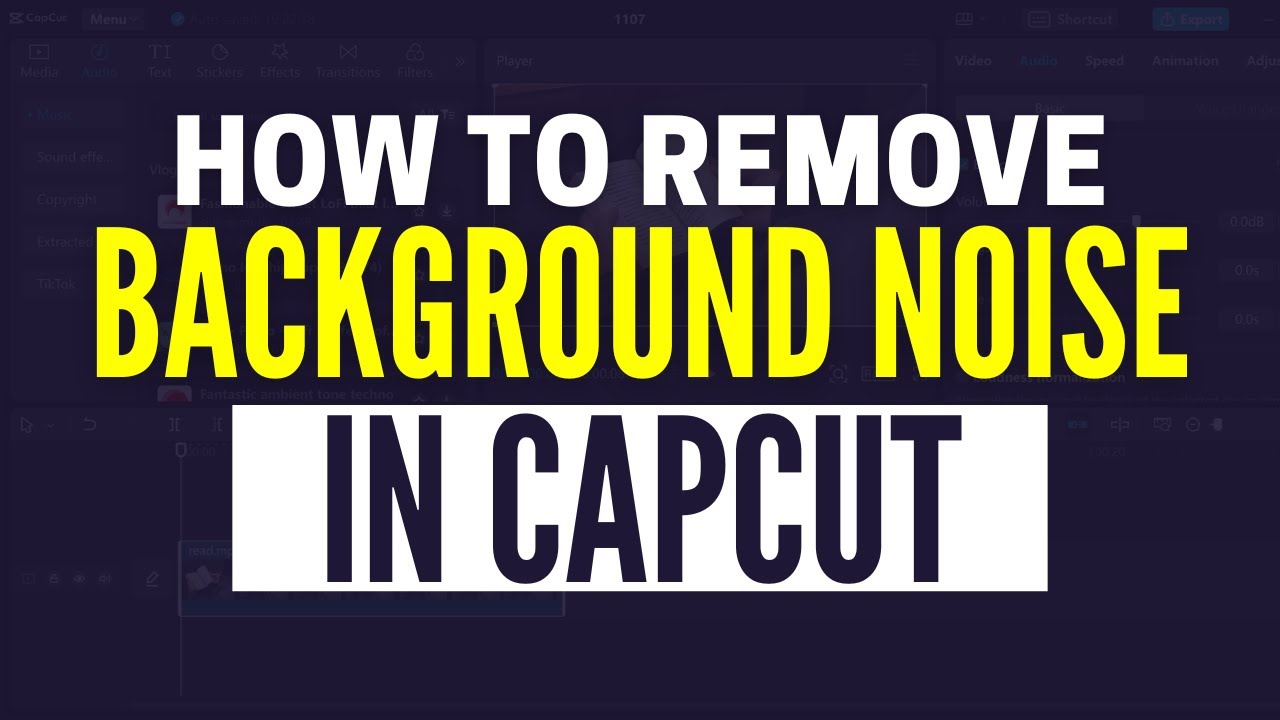 How To Remove Background Noise In CapCut PC - YouTube