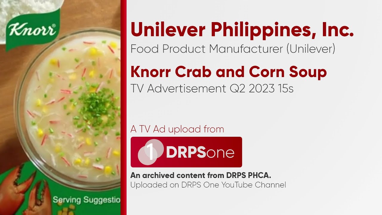 Knorr Crab and Corn Soup TV Ad Q2 2023 15s (Philippines) - YouTube