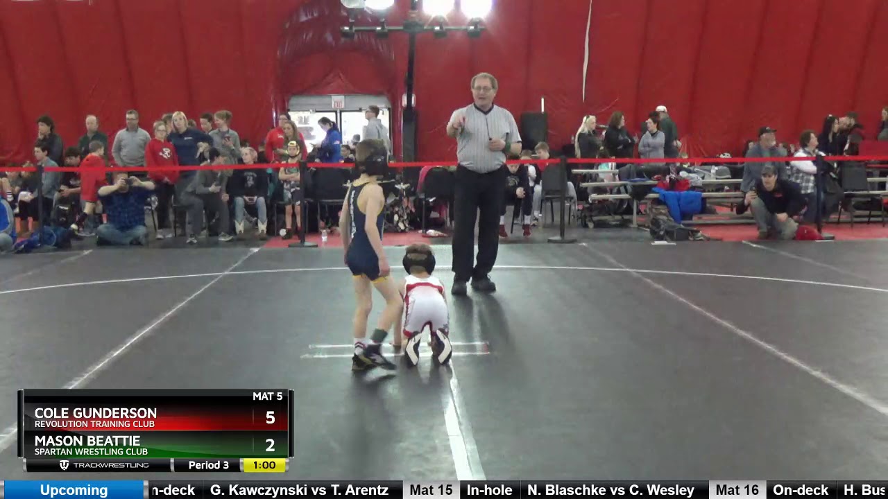 8U 43 Mason Beattie Spartan Wrestling Club Vs Cole Gunderson Revolution ...