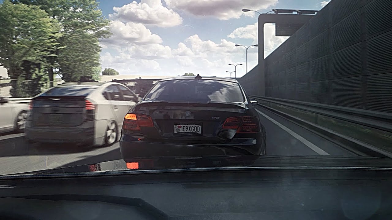 tailgating a slow driver - YouTube