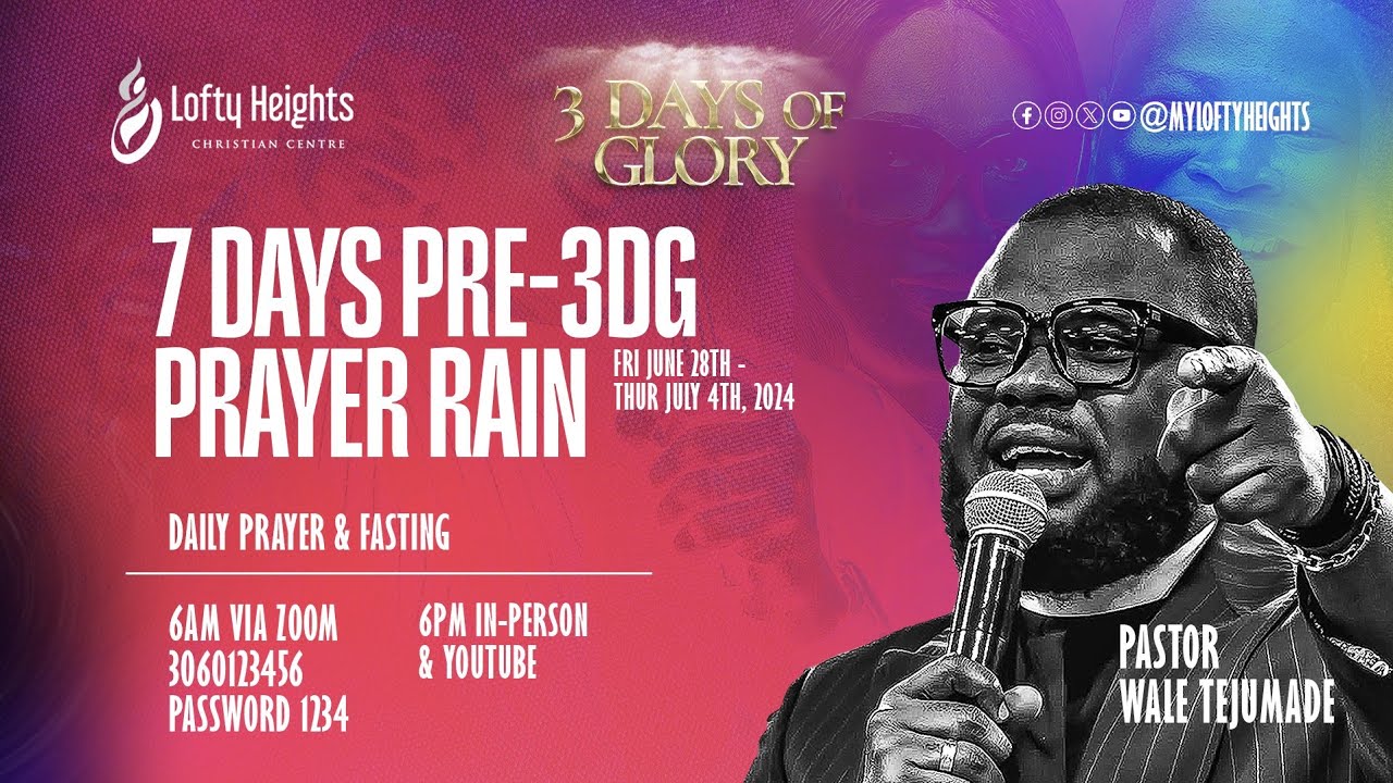Day 5 of 7 Day's 3DG Prayer Rain - Tuesday July 2nd, 2024. - YouTube