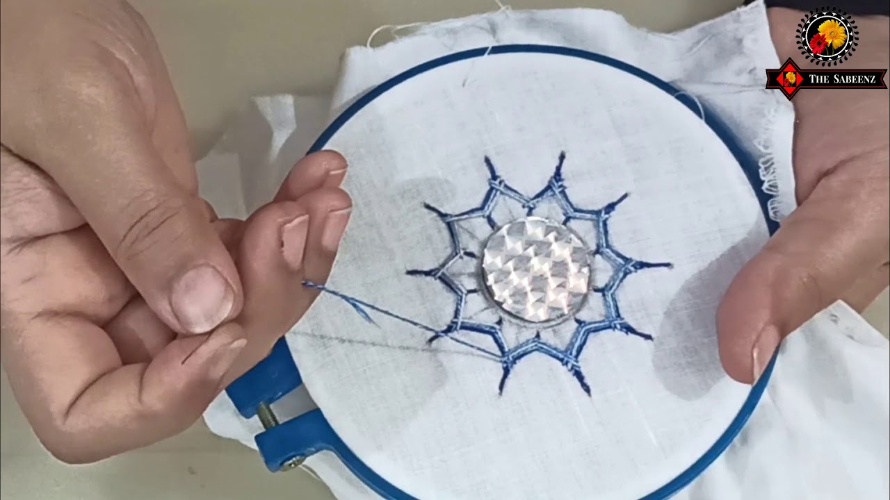 Hand Embroidery- Amazing Mirror Embroidery Work Design - YouTube