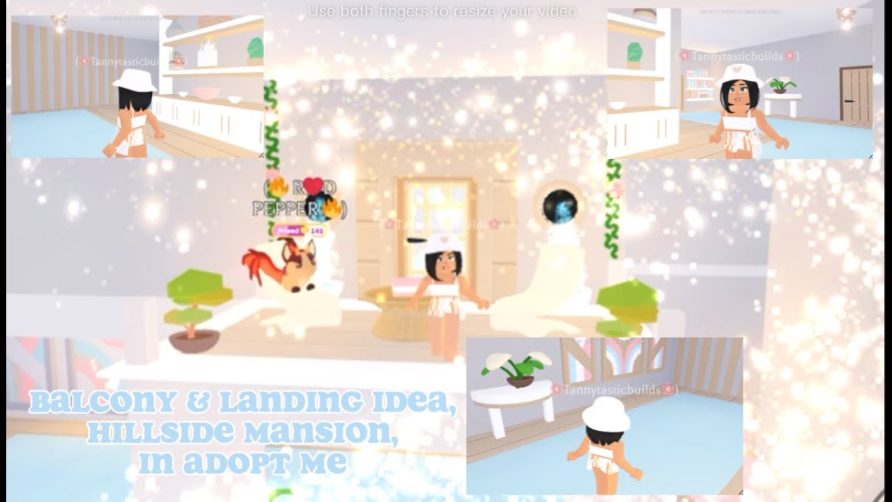 💖 Balcony & Landing Idea, Hillside Mansion, in Adopt Me 💖 - YouTube