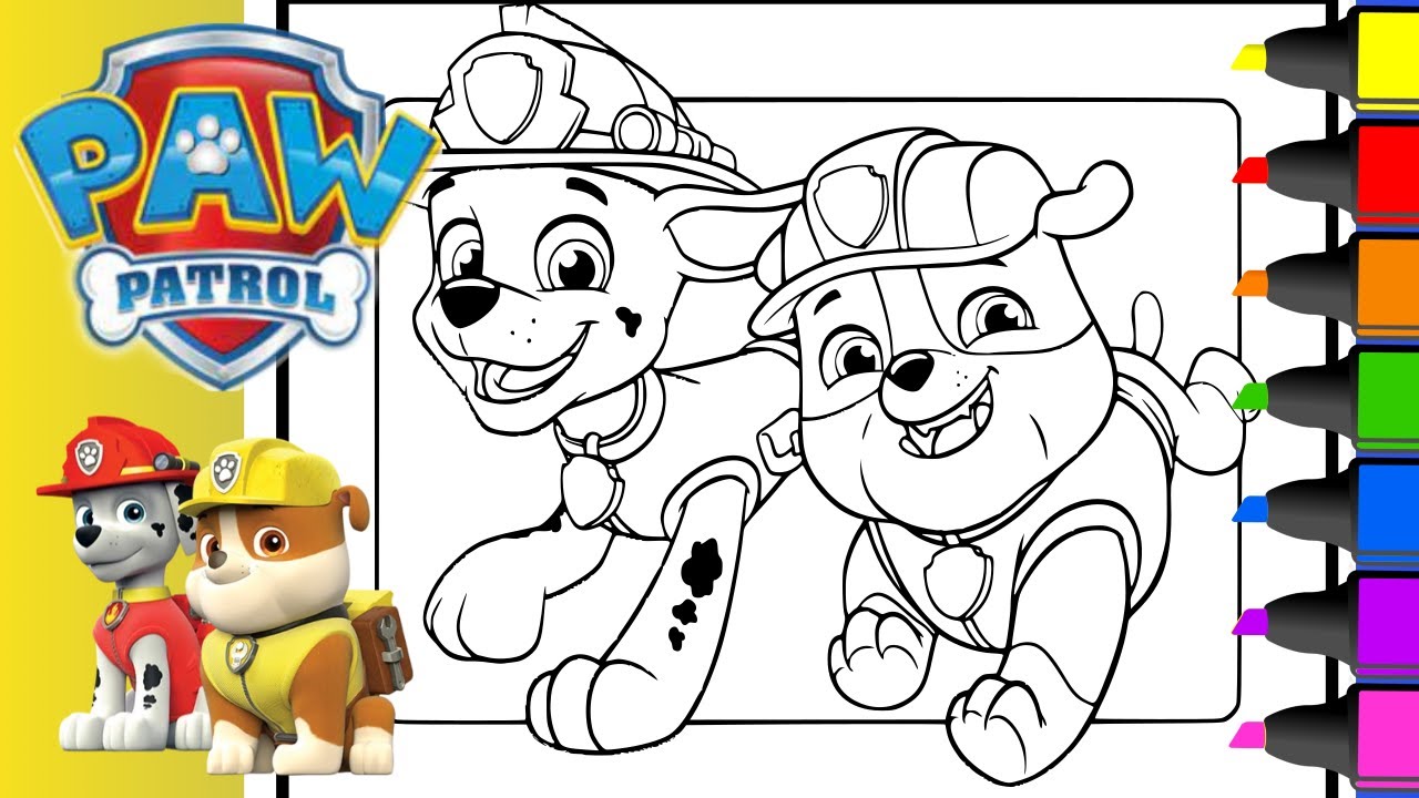 Paw Patrol Coloring Pages For Kids - Fun And Easy Coloring Pages - YouTube