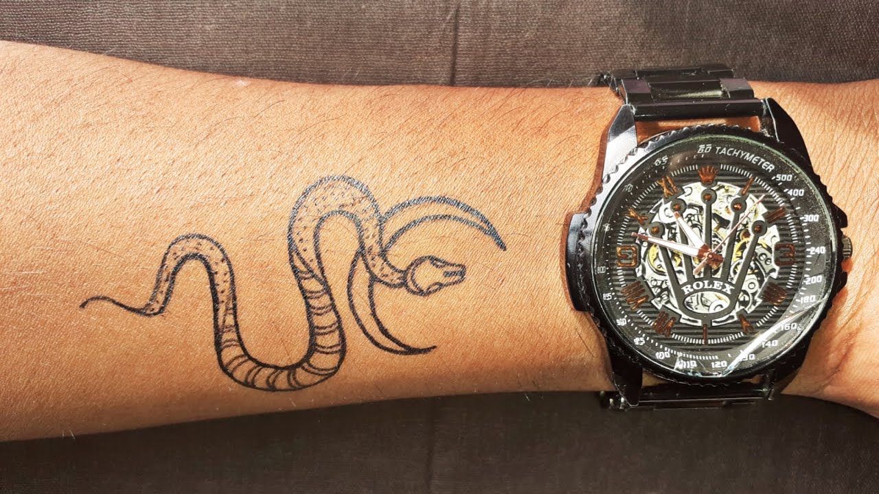 how to make snake tattoo || Artist Nishad ||#kumaresh - YouTube