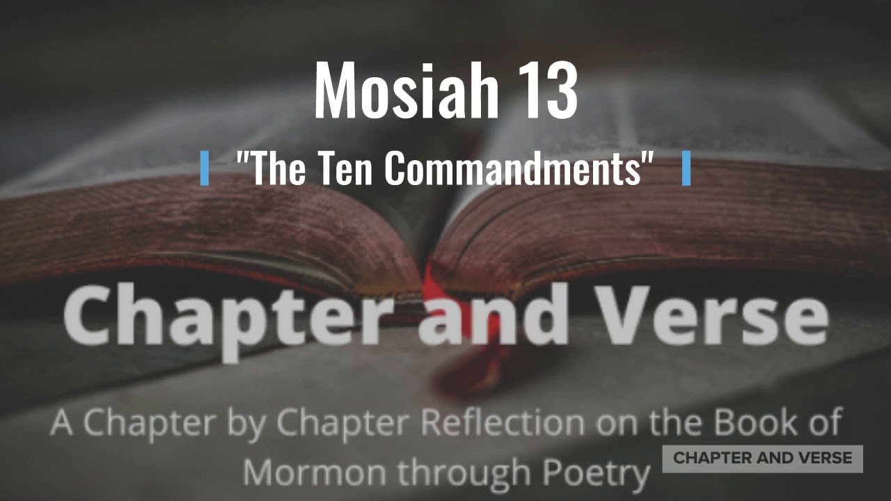 Mosiah 13 The Ten Commandments - YouTube