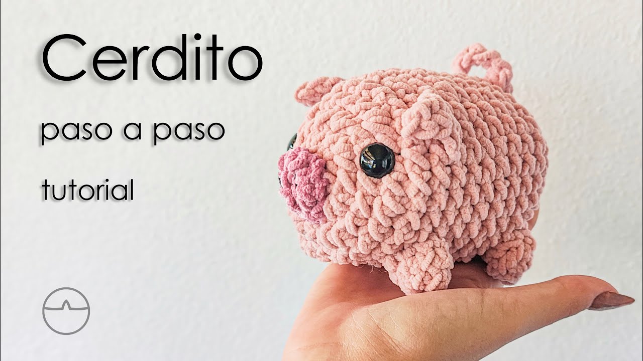 CERDITO DE CHENILLE (terciopelo) // amigurumi a Crochet - PASO A PASO ...