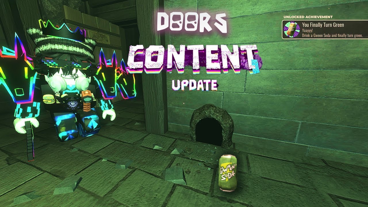 [Roblox Doors] How to Get a Gween Soda and Finally Turn Green - YouTube