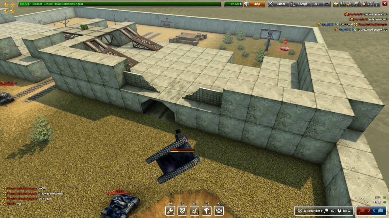 Tanki Online MLG flying parkour cannon - YouTube