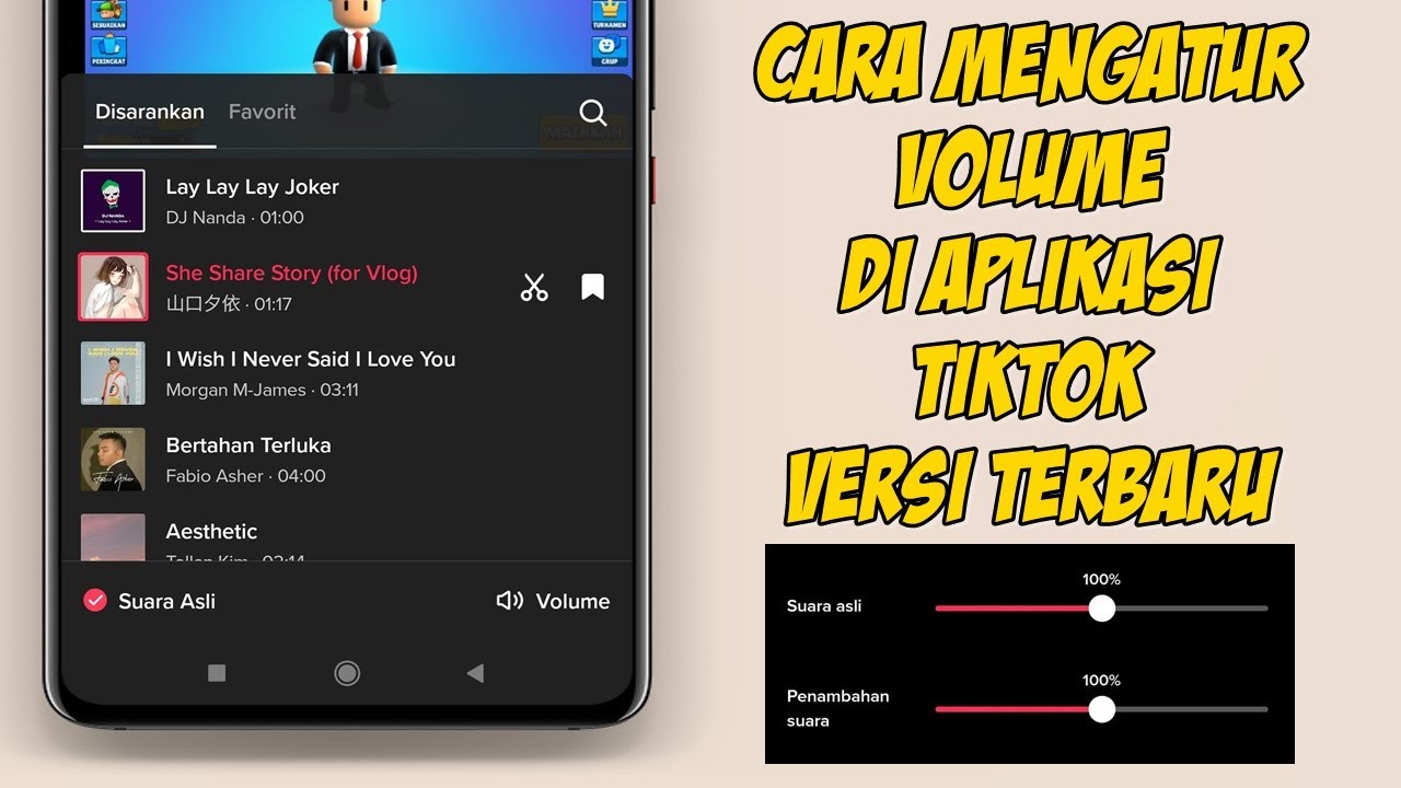 Cara Mengatur Volume Di Tiktok Versi Terbaru - YouTube