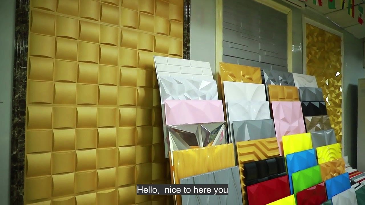 new types wall materials3d pvc wall panels manufactures - YouTube