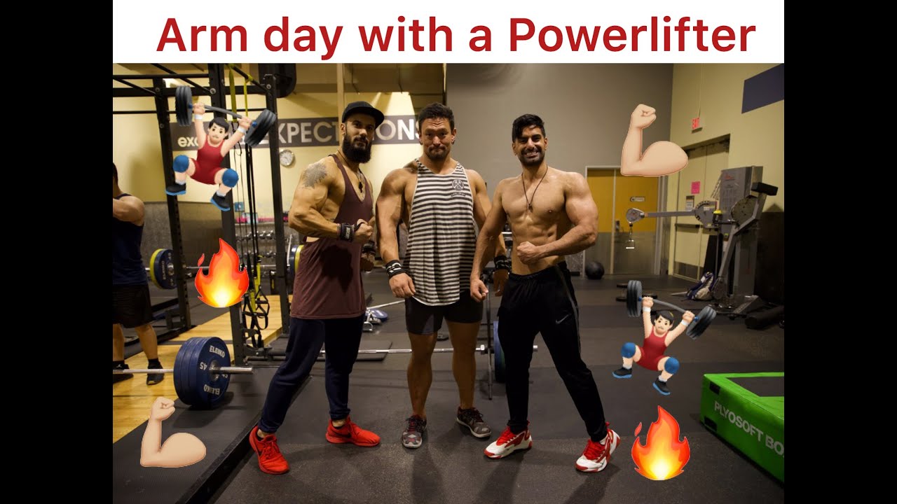 Training Arms with a Powerlifter 🏋🏻 - YouTube
