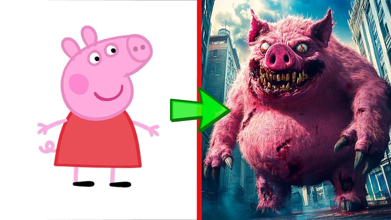 PEPPA PIG Characters as GIANT MONSTERS - All Characters 🧌 - YouTube