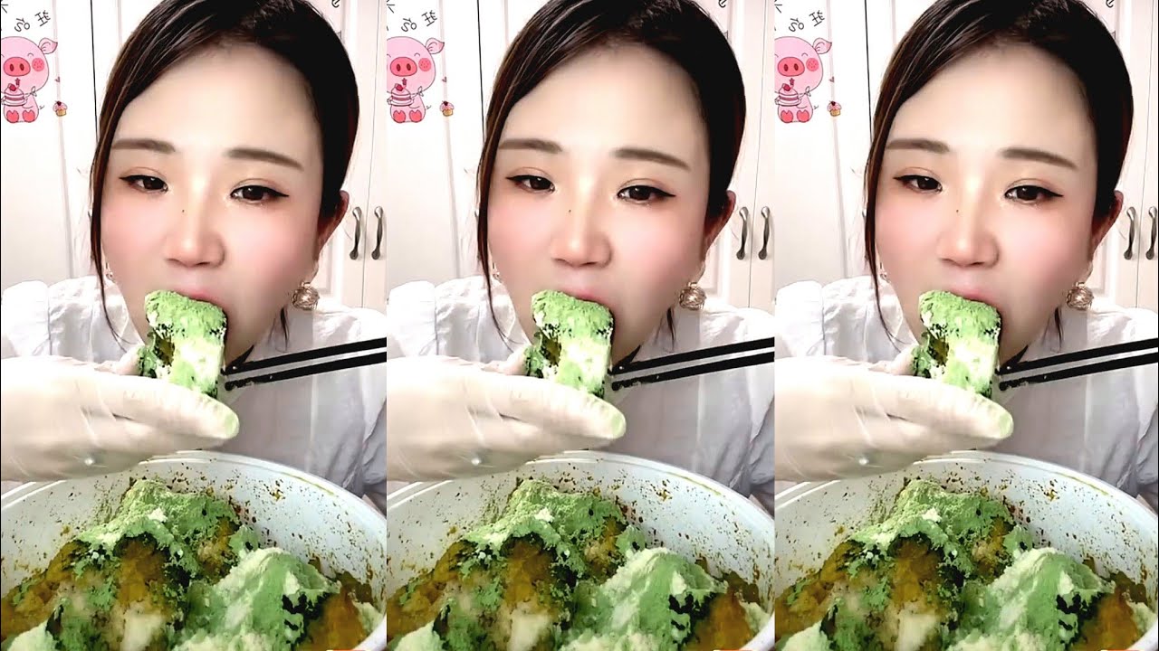 yy ice eating matcha ice eating milk powder SHAVED ICE EATING - YouTube