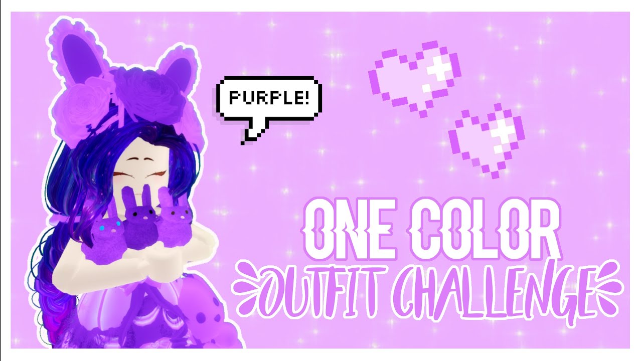 Doing the ONE COLOR OUTFIT CHALLENGE in ROYALE HIGH! - YouTube