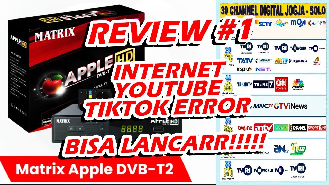 #cara Setting Internet STB Matrix Apple - Nonton Youtube Atasi Tiktok Error - Upgrade FW ...