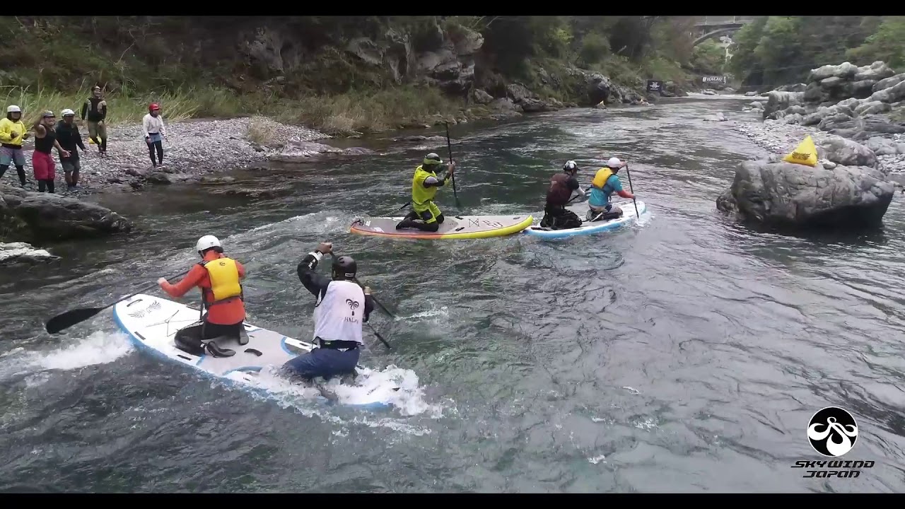 Halau Cup 2018 in Mitake (River SUP)[Drone Footage] - YouTube