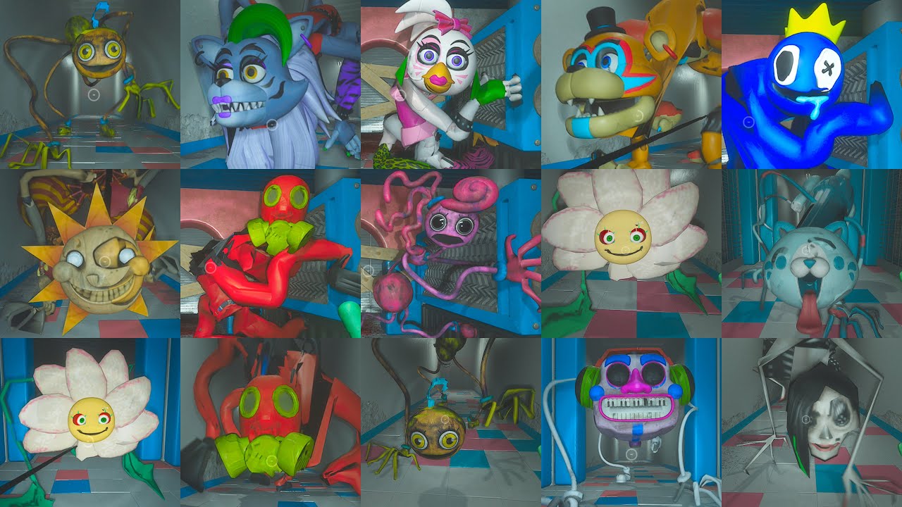 All Characters in many games, destroyed by blender | Poppy Playtime ...