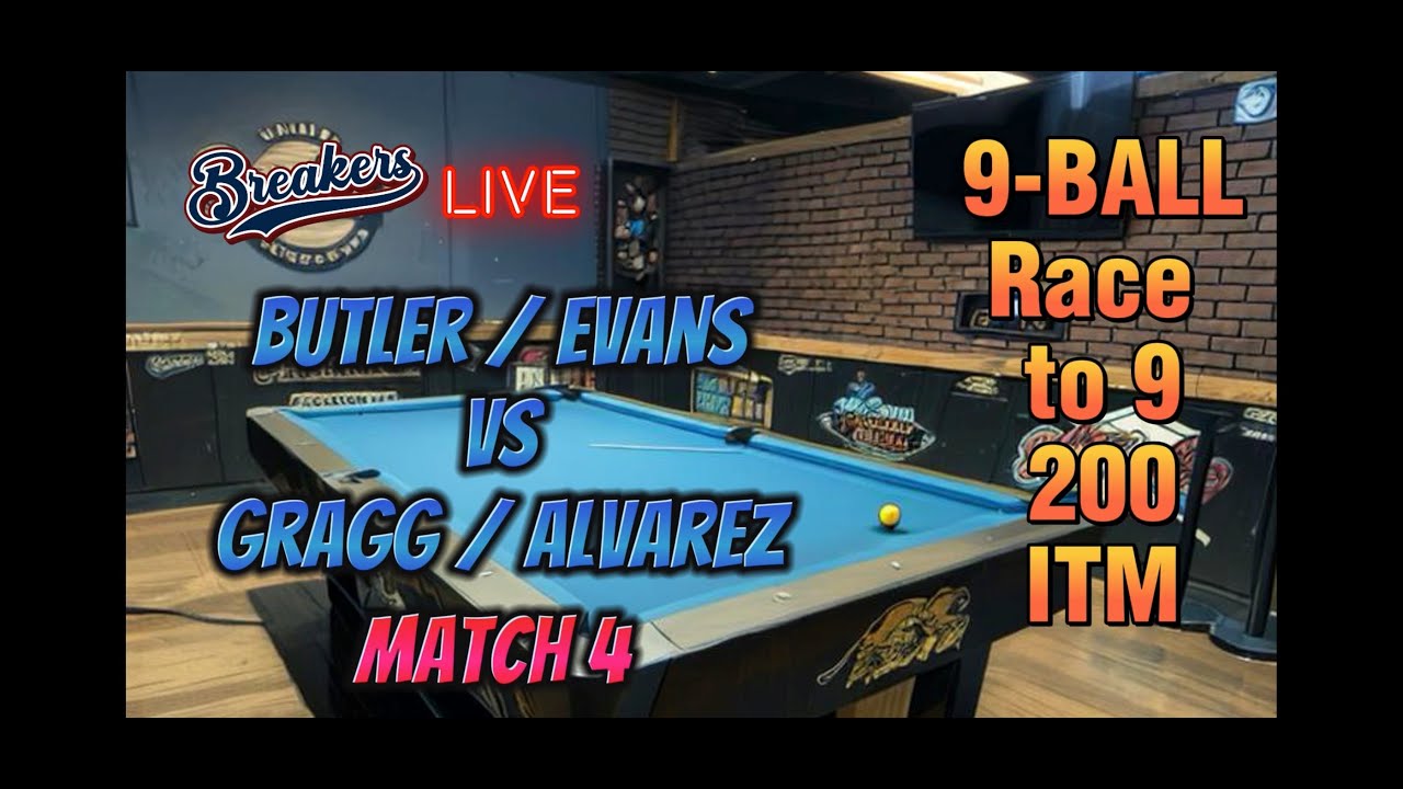 9-Ball Action -200ITM Match 4 Butler/Evans vs Gragg/Alvarez - YouTube