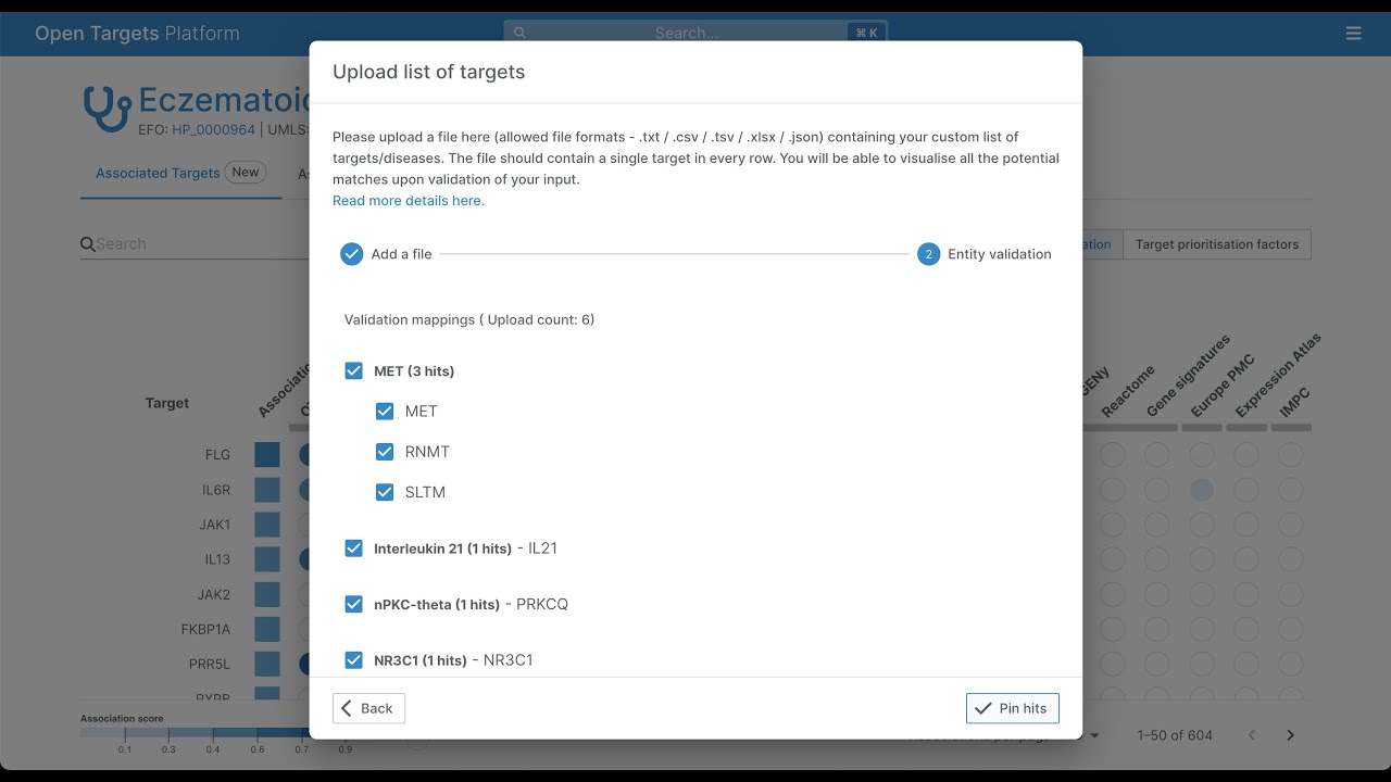 Uploads function: view Platform associations for a custom list of entities - YouTube