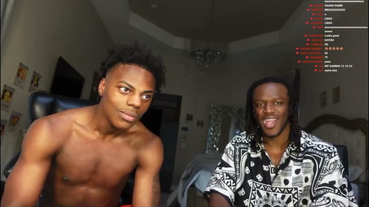 IShowSpeed LAUGHS at KSI forehead on Speed YouTube Stream #shorts - YouTube