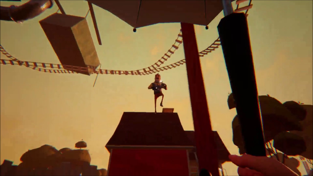 Hello Neighbor Alpha 4 Neighbor Super Jump - YouTube