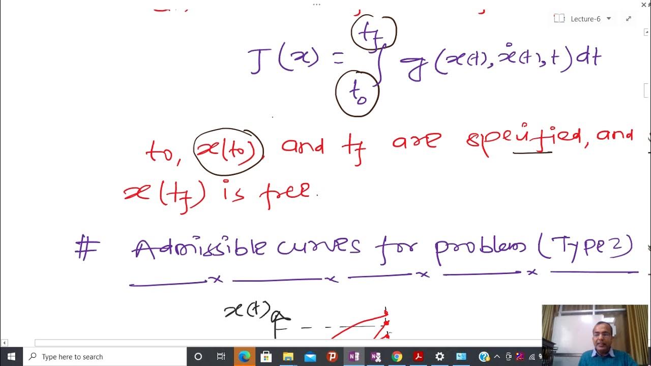 EE-564: Lecture-6 (Optimal Control): The Basic Variational Problem: Type 2 - YouTube