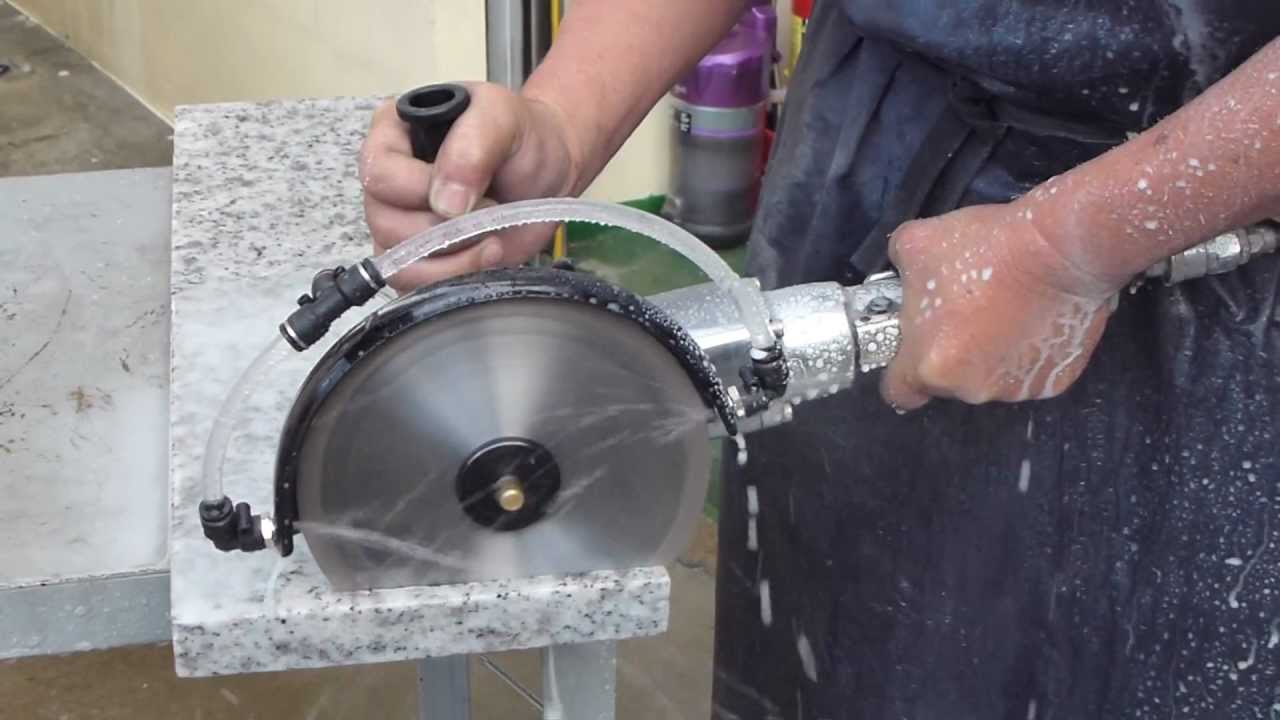 GPW 216C 7 Wet Air Cutting Saw For Stone Granite Marble YouTube