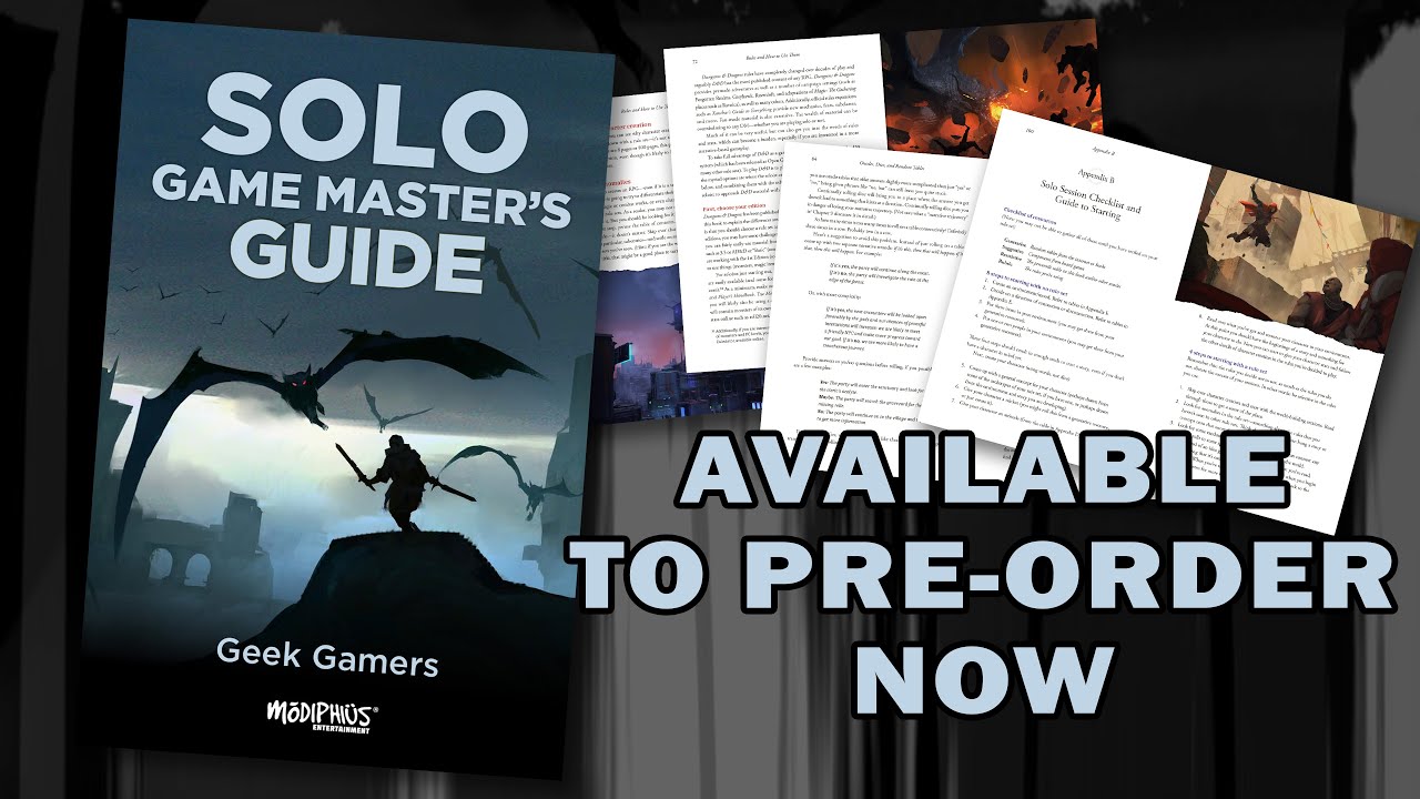 Solo Game Master's Guide from Geek Gamers - YouTube