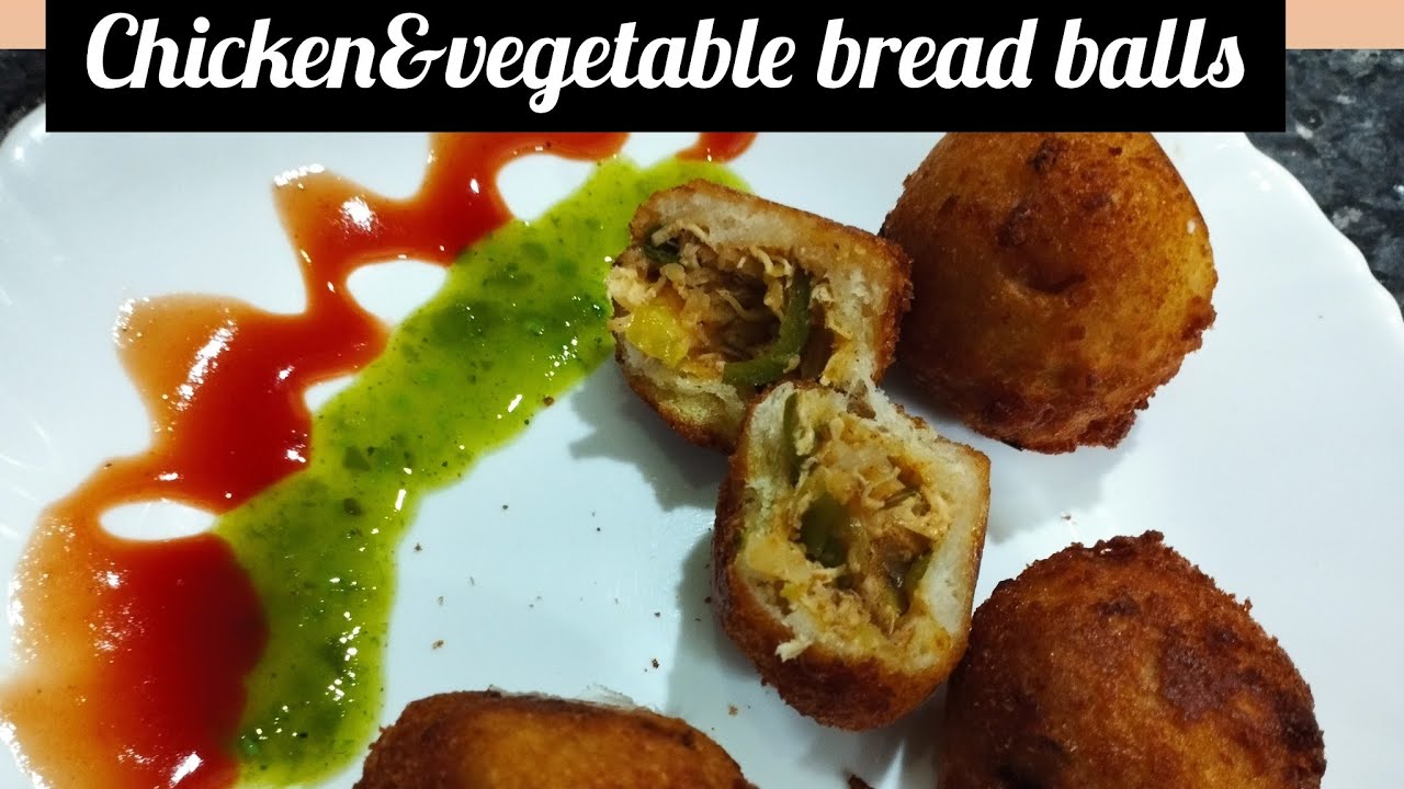 Bread Balls Recipe || Vegetable &Chicken Bread Balls Recipe || iftar ...