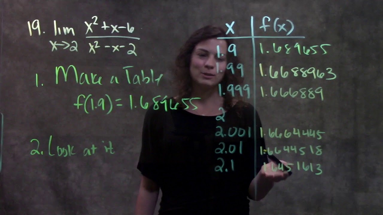 2.2 Limits, a Numerical and Graphical Approach: Estimating Limits (#19 ...